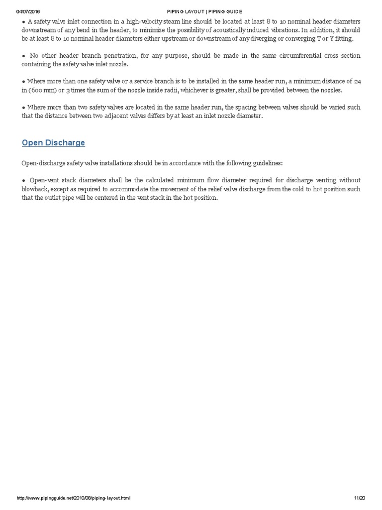 Pump Piping Layout Guidelines | PDF | Pump | Steam