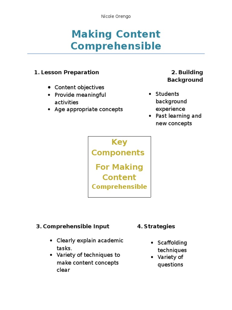 Making Content Comprehensible 1-8 | PDF | Art