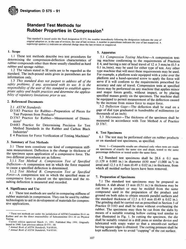 Astm D-575-91 | PDF