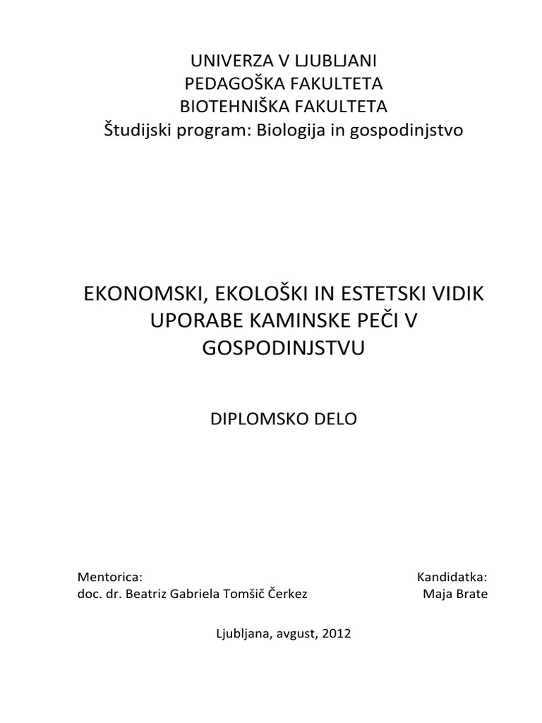 Diplomska Kamin | PDF