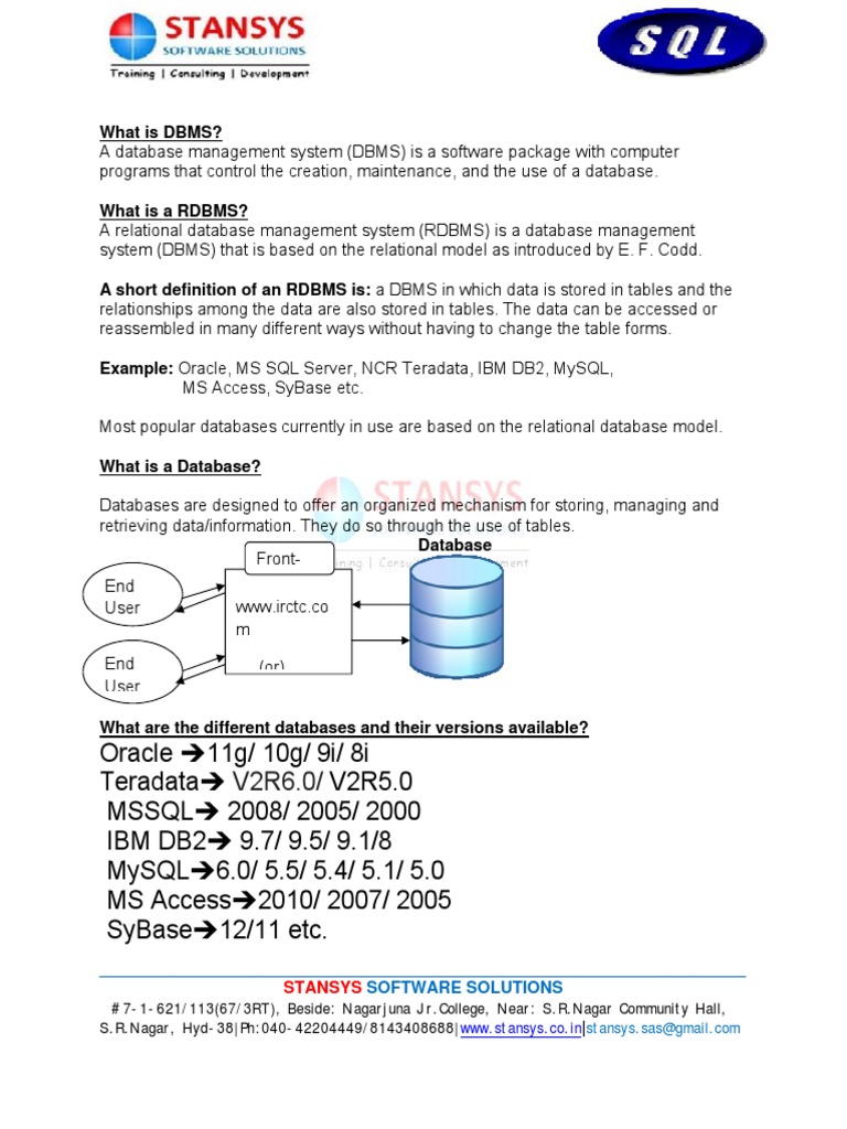 SQL - Sas Notes PDF | PDF | Database Index | Databases