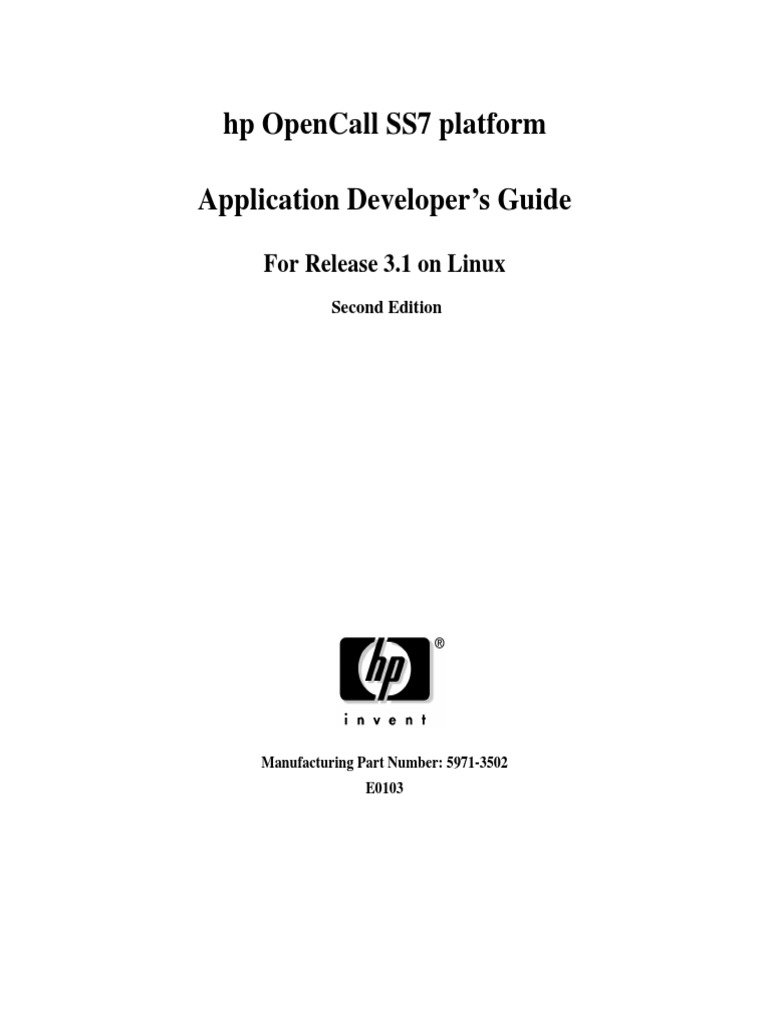 HP Ocmp Ss7 API Dev Guide | PDF | Hewlett Packard | Computer Networking