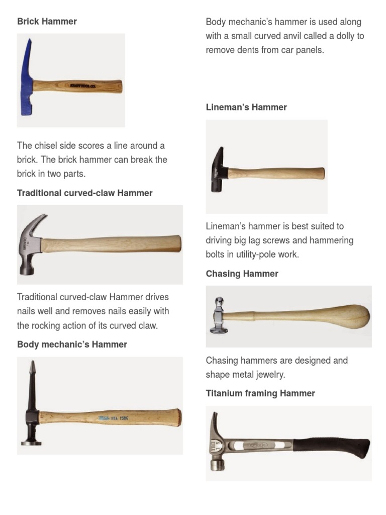 Hammers | PDF | Hammer | Blacksmith