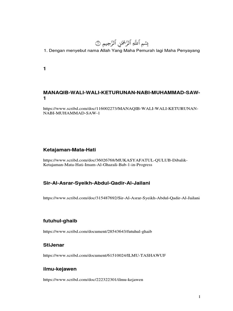 Manaqib Wali PDF | PDF