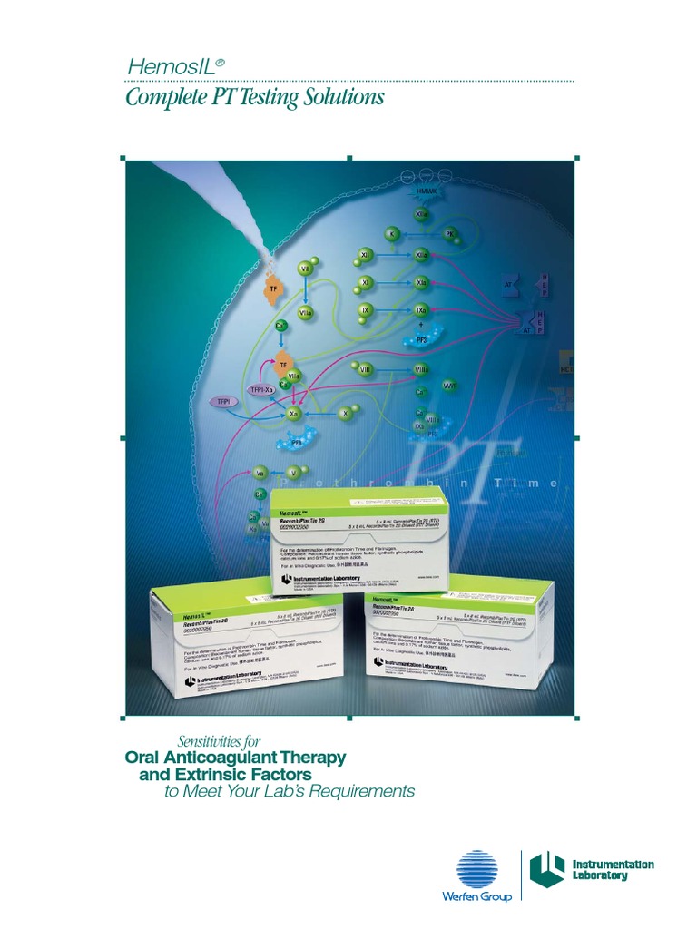 HemosIL PT Brochure Rev1 Oct 07 | PDF | Coagulation | Blood