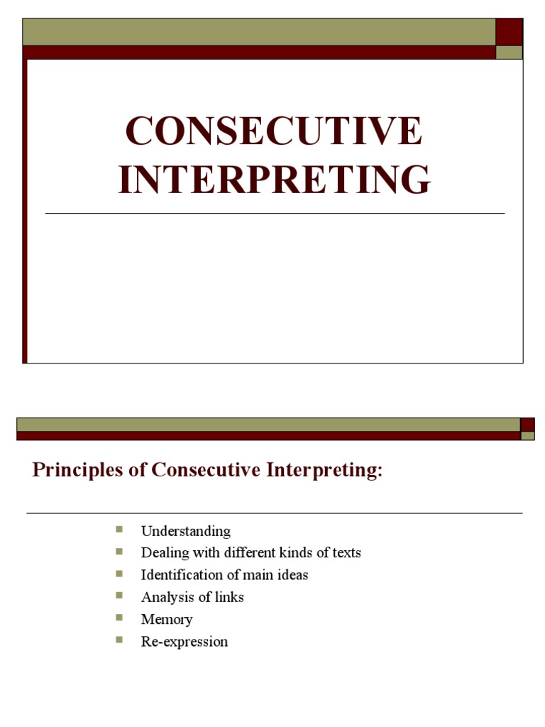 Consecutive Interpreting | PDF | Language Interpretation | Attention