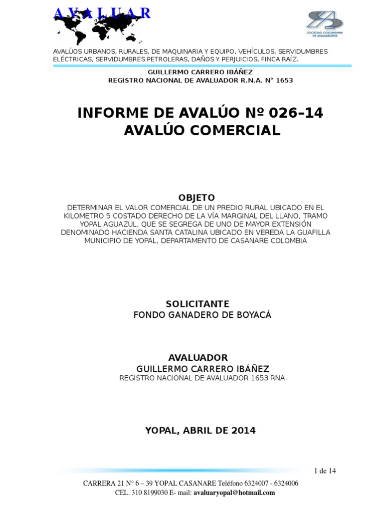 Avaluo Lote Rural | PDF | Urbano | Propiedad