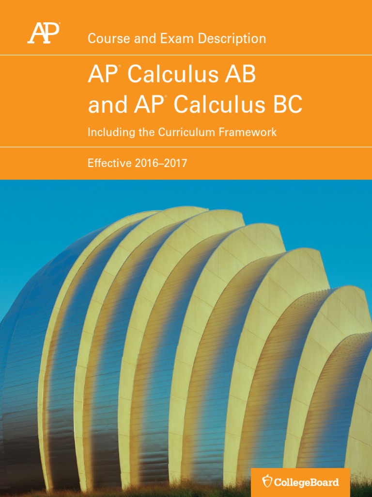 Ap Calculus Ab and BC Course and Exam Description PDF | PDF | Advanced ...