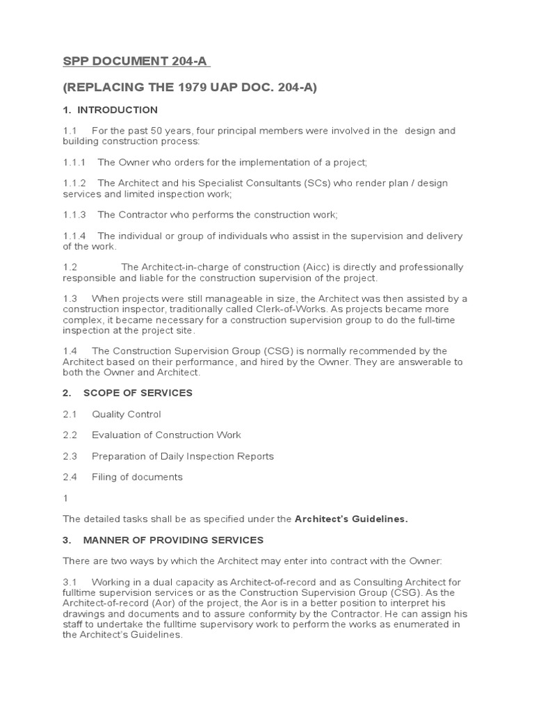 Spp Document 204 | Construction Management | Architect