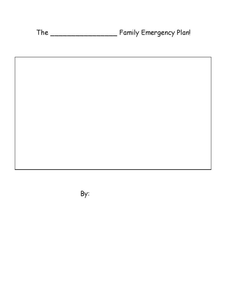 Family Emergency Plan Template | PDF