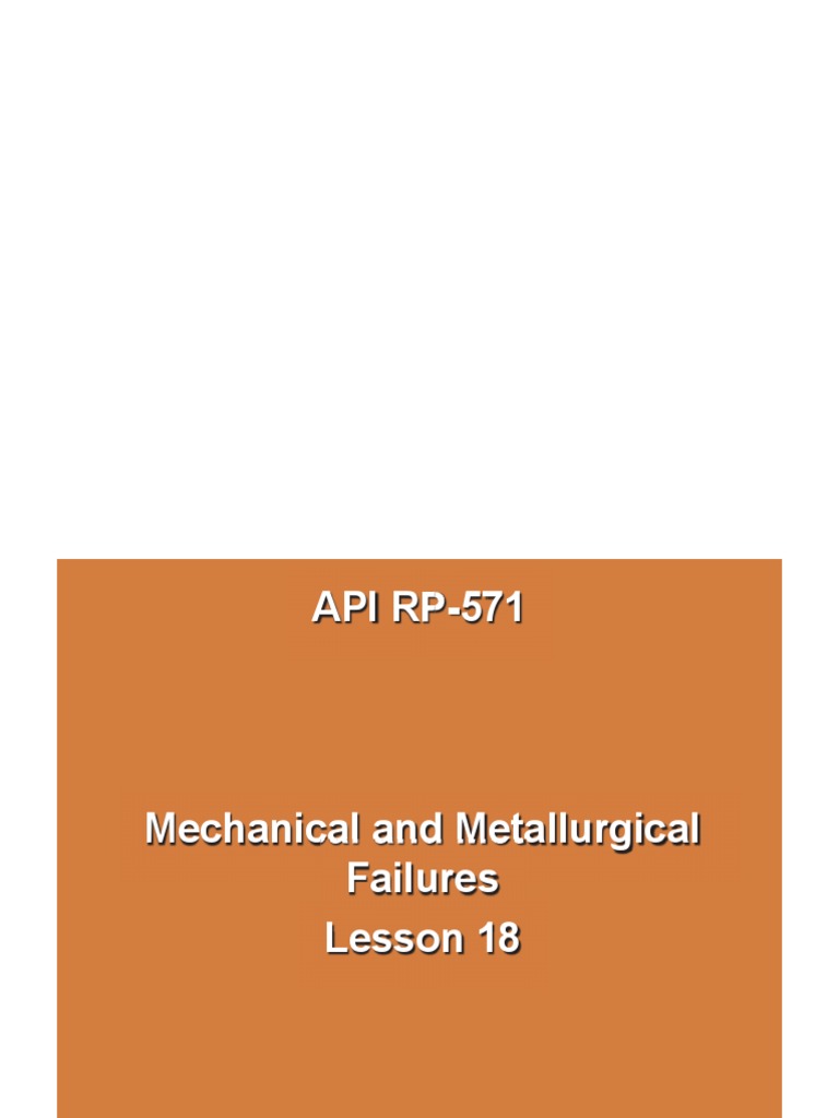 API - RP-571 - Damage Mech. Summary | PDF | Fracture | Corrosion