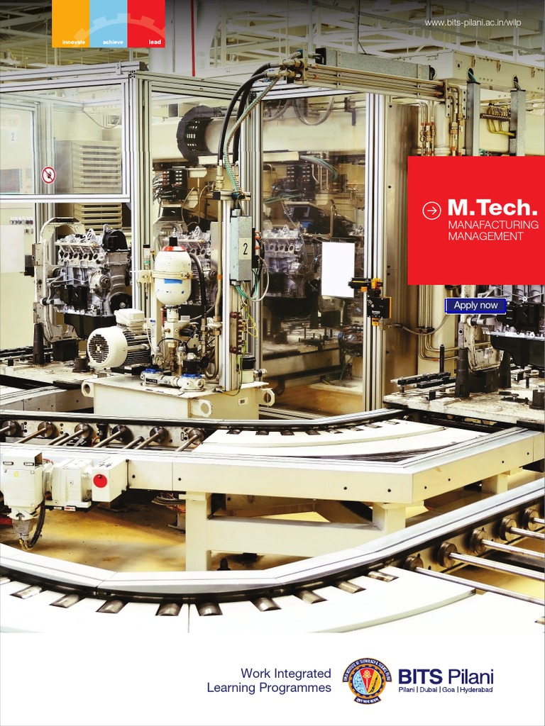 M.Tech in Manufacturing Management at BITS Pilani | PDF | New Product ...