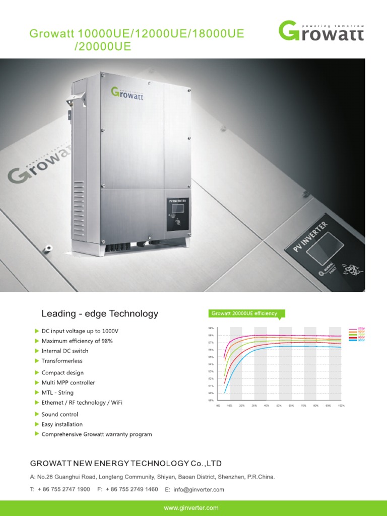 Growatt Data Sheet PDF | PDF