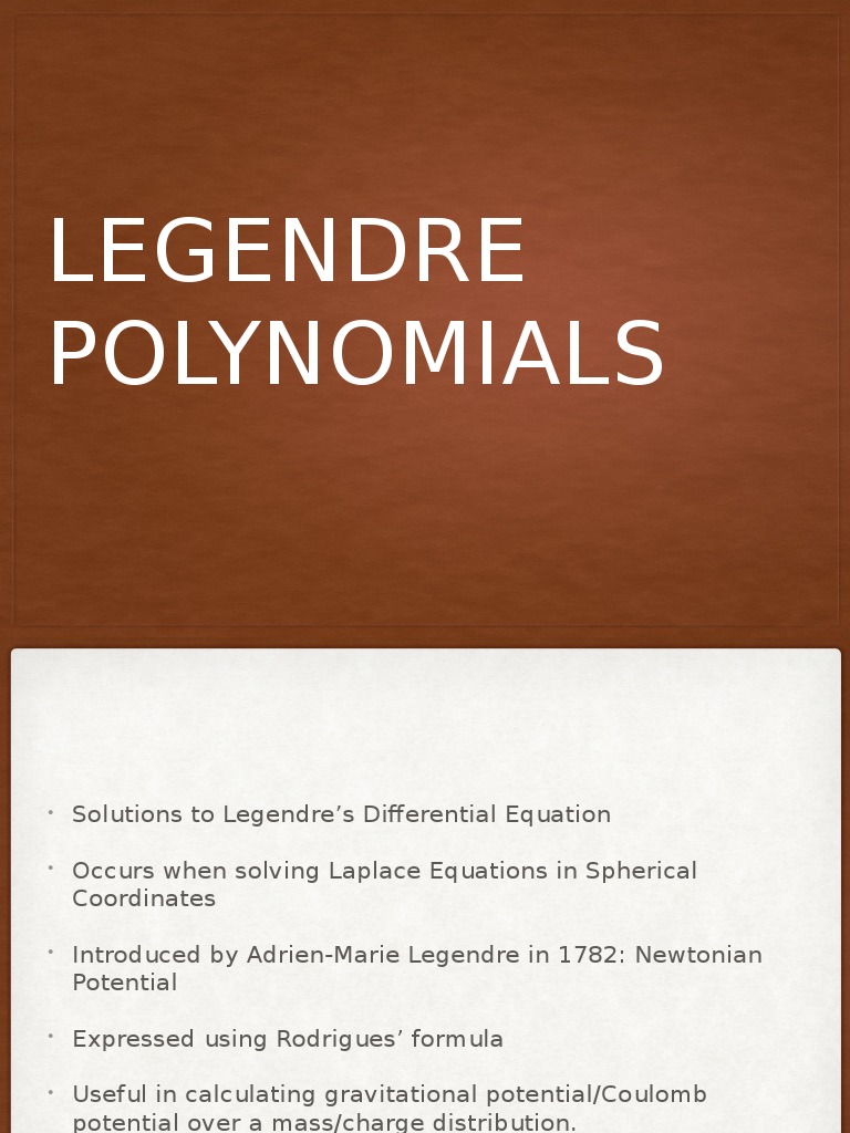 Legendre Equations | PDF