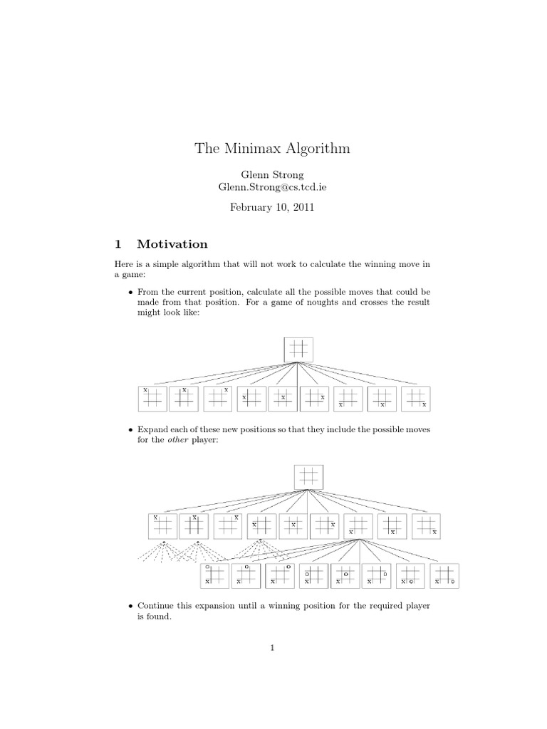 The Minimax Algorithm | Download Free PDF | Algorithms And Data Structures | Theoretical ...