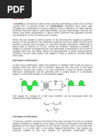 Half Wave Rectifier Project | PDF | Rectifier | Direct Current