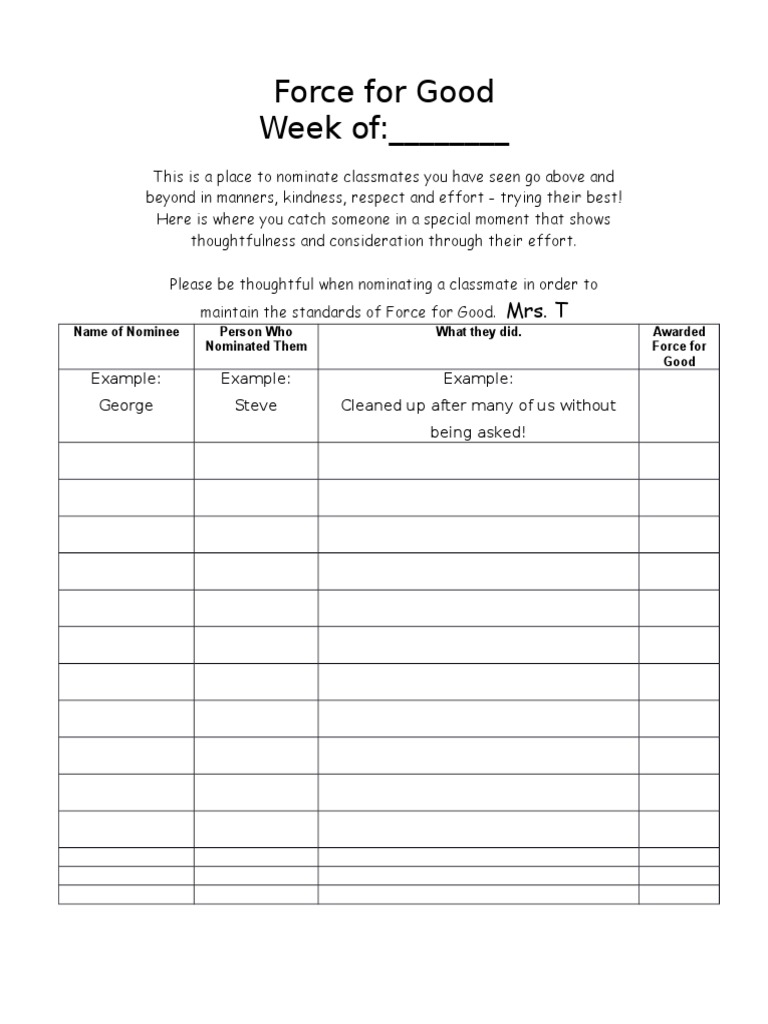 Force For Good | PDF