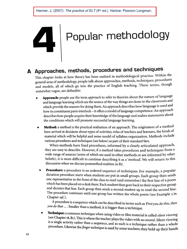 Popuar Methodology - Harmer, J (2007) | PDF