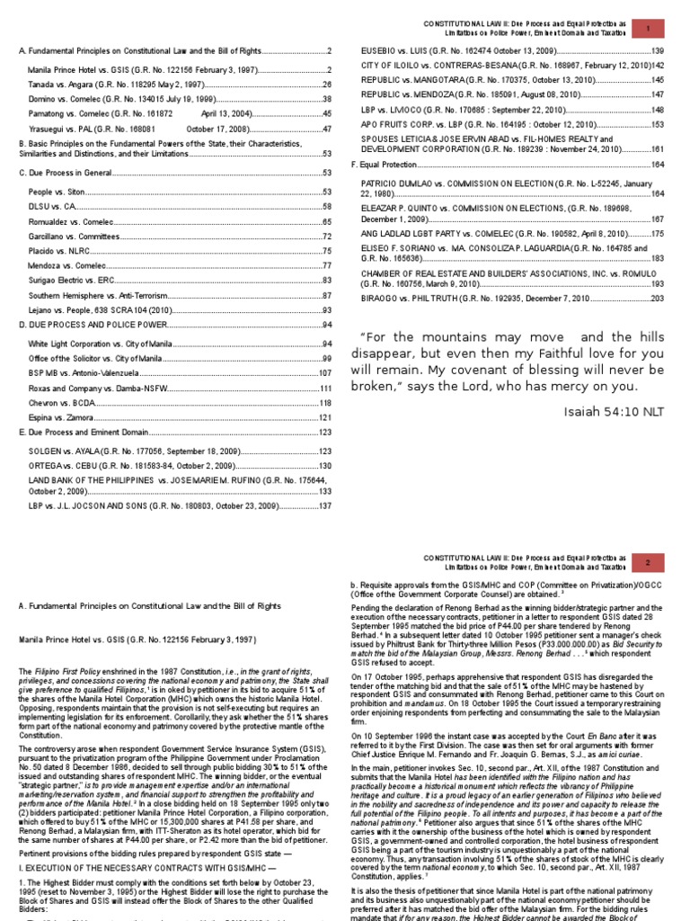 Constitutional Law Ii Part 1 Due Process And Equal Protection Pdf