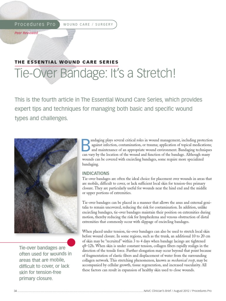 Tie-Over Bandage Techniques for Wounds | PDF | Surgical Suture | Wound
