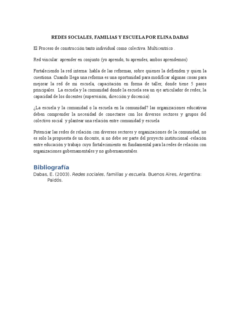 Redes Sociales en Educación y Comunidad | PDF