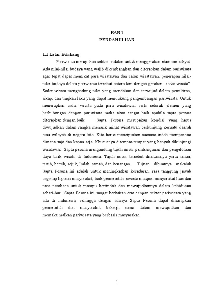 Sapta Pesona | PDF | Perjalanan