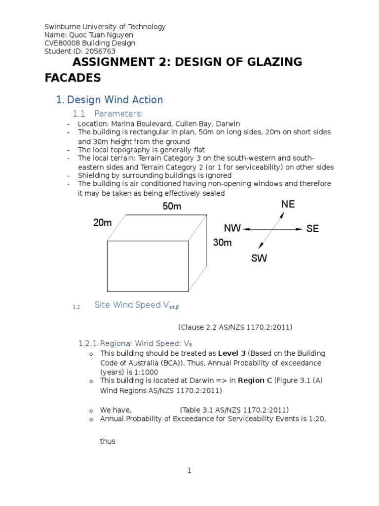 Glazing Facade Design for Wind Loads | PDF | Bending | Building Engineering