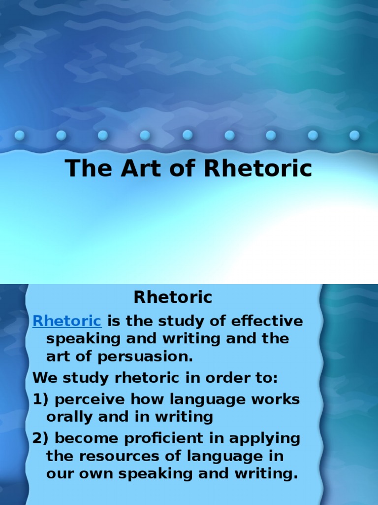 The Art of Rhetoric | Download Free PDF | Rhetoric | Logos