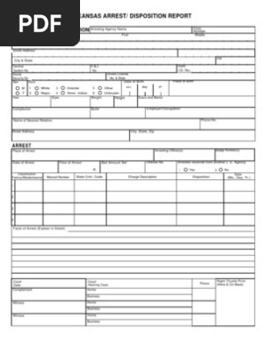 Editable Printable Arrest Warrant