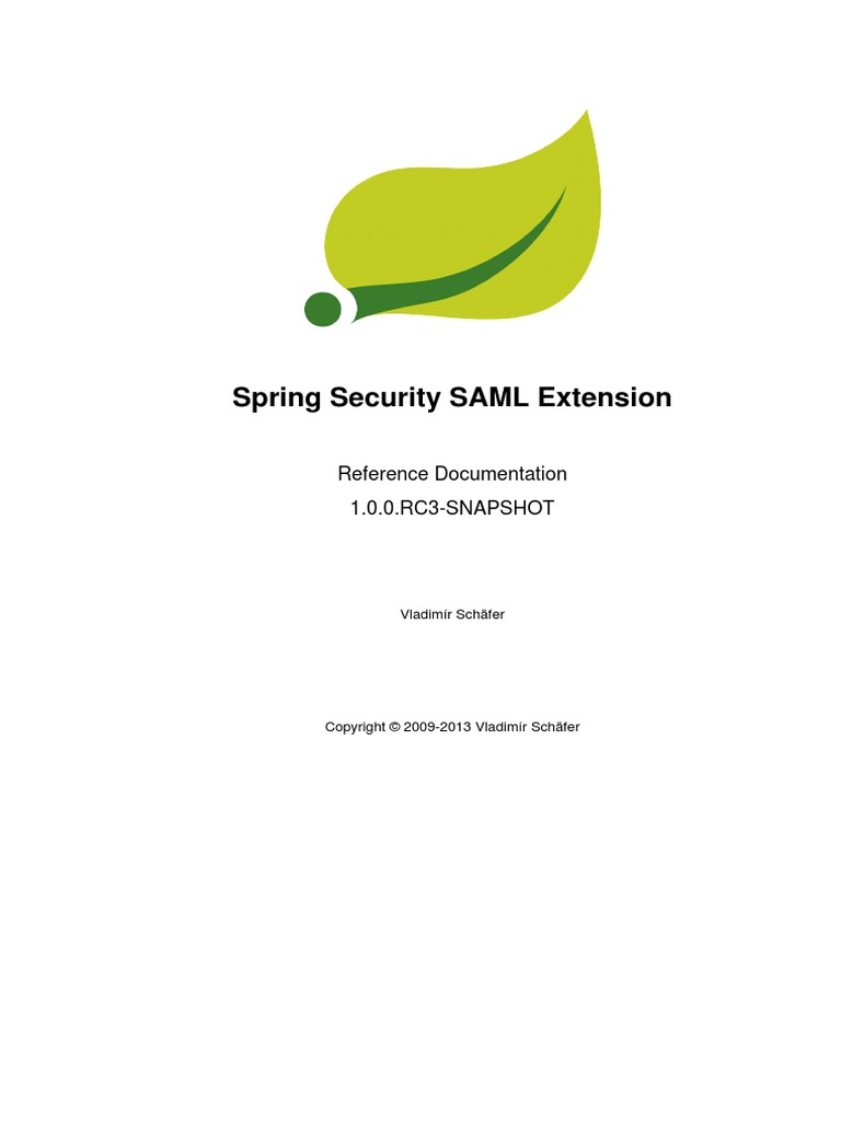 Spring Security Saml Reference Pdf Public Key Cryptography Key Cryptography