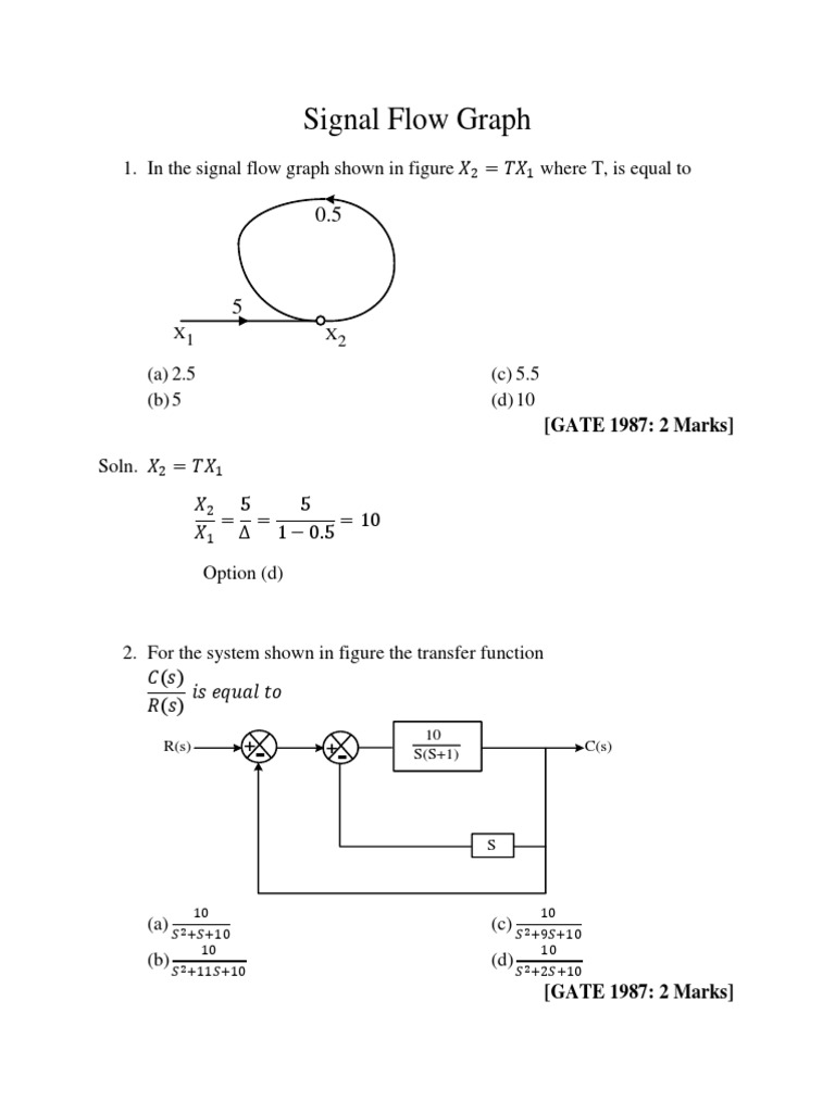 Signal Flow Graph | Download Free PDF | Feedback | Cybernetics