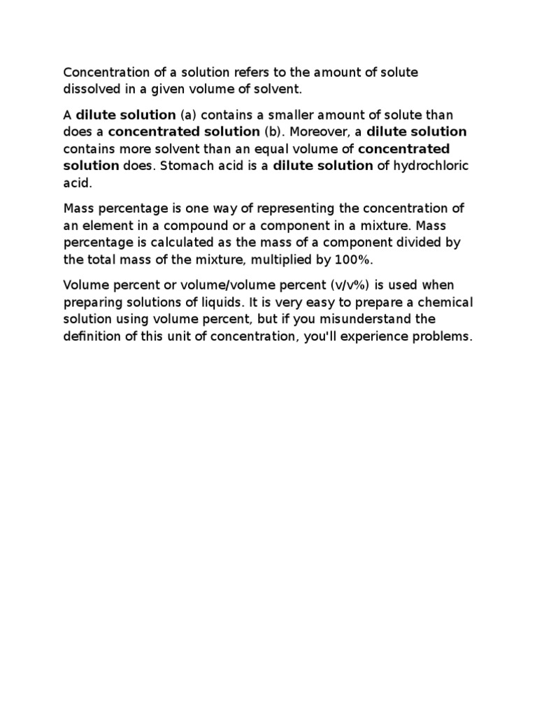 Understanding Solution Concentration Types | PDF | Career & Growth ...
