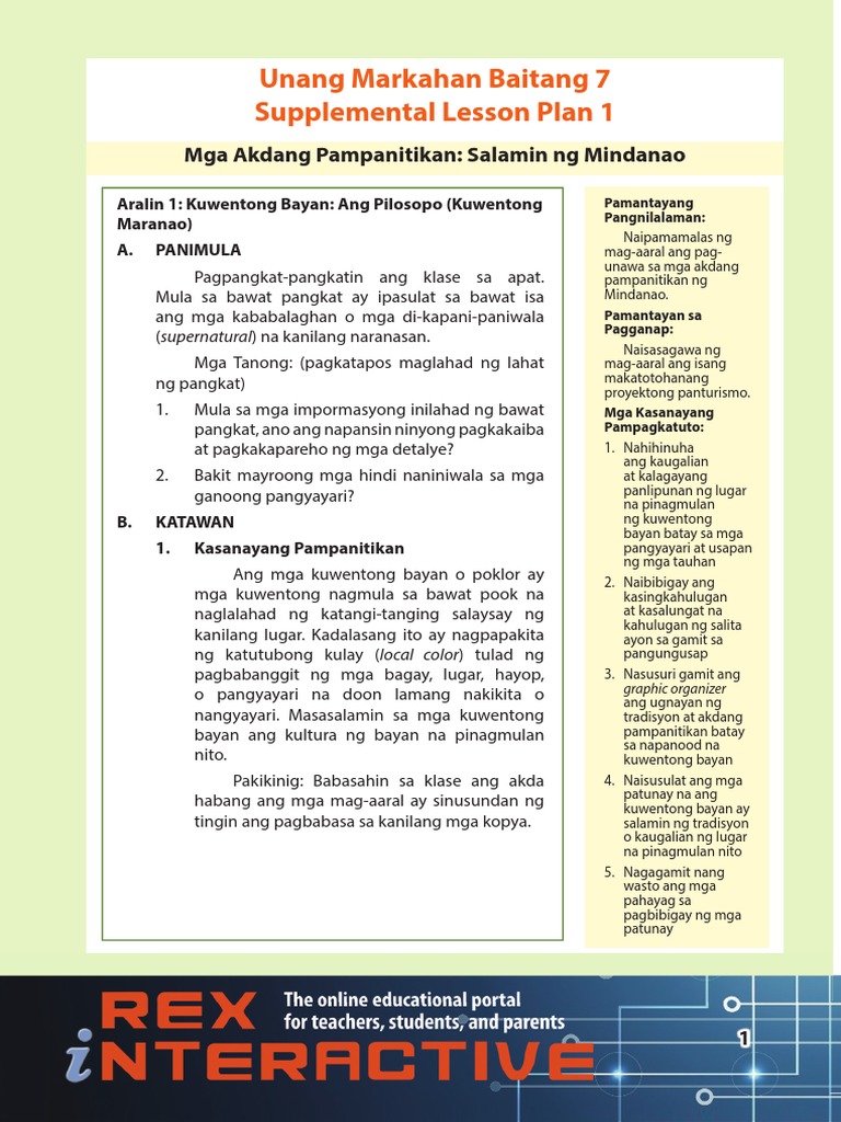 Filipino Module (Grade - 7) PDF | PDF