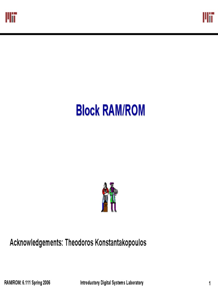 Block RAM/ROM | PDF | Random Access Memory | Read Only Memory