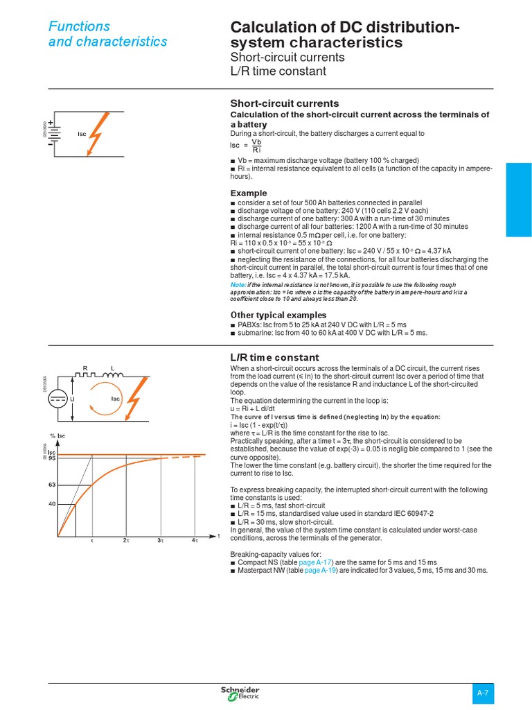 Calculation of DC Distribution-System Characteristics | PDF | Battery ...