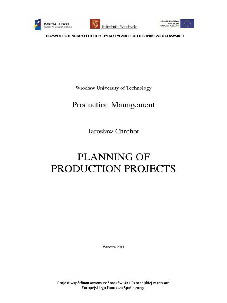 07 - Planning of Production Projects PDF | PDF | Enterprise Resource ...