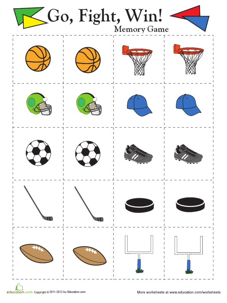 Memory Game Sports 1 | PDF