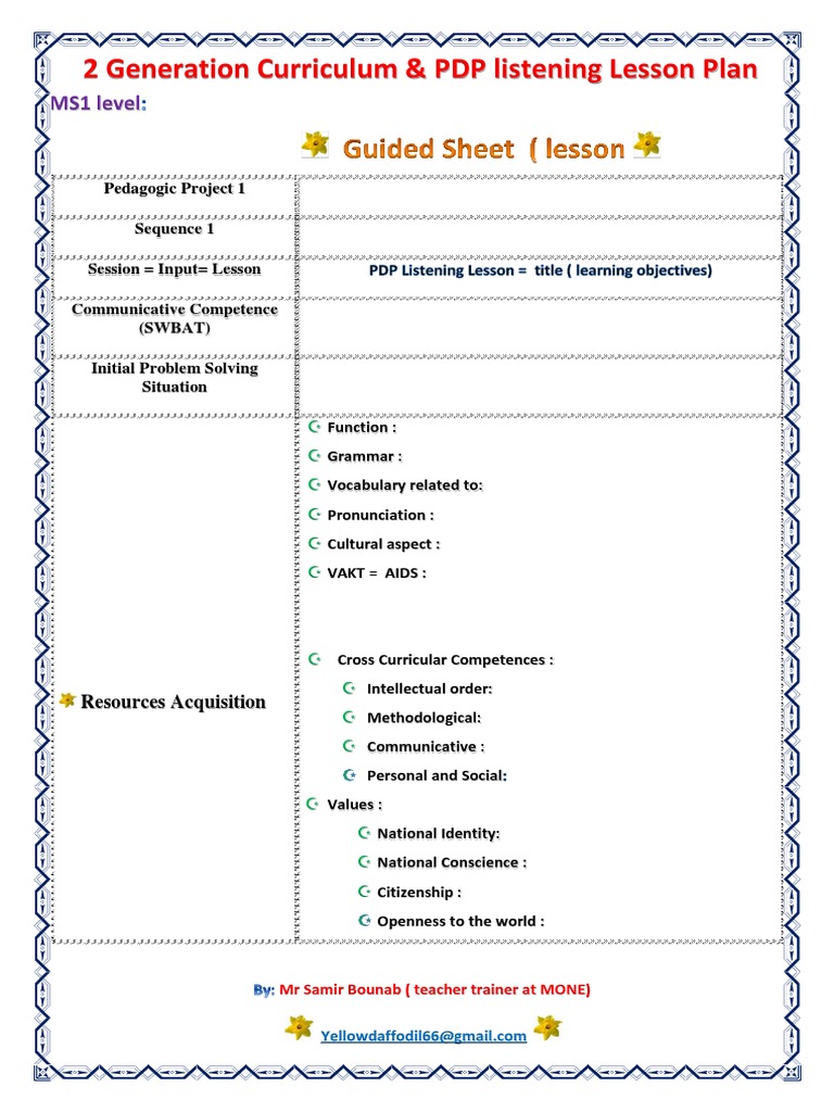 PDP Listening Lesson Plan Guide | PDF | Language Arts & Discipline