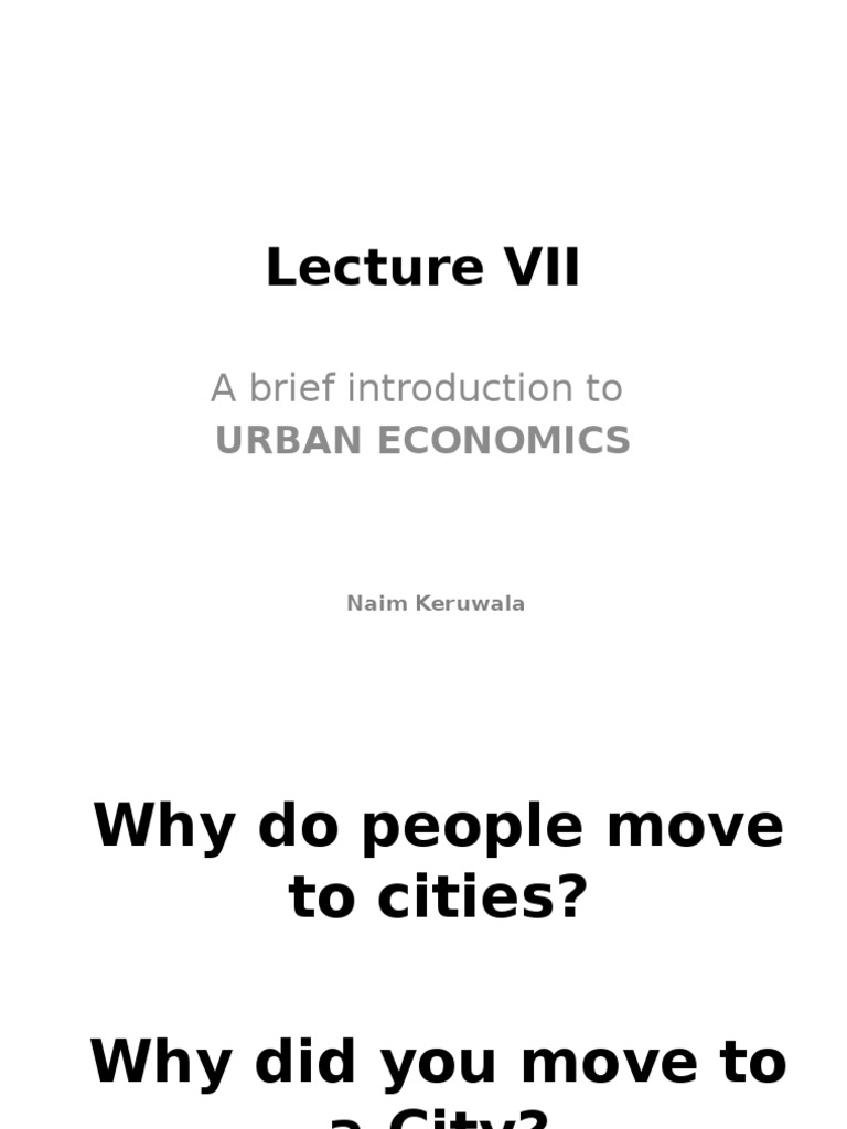A Brief Introduction To: Urban Economics | PDF | Economics | Economies