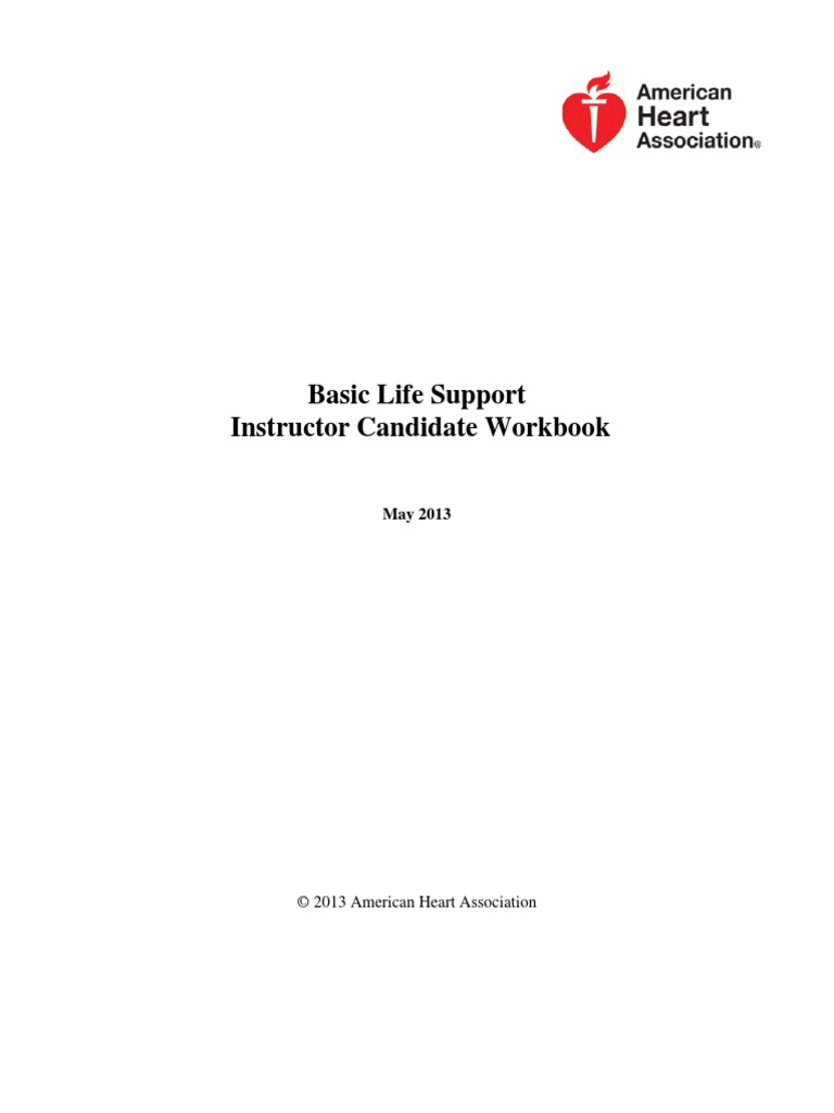 BLS Instructor Candidate Workbook | PDF | Test (Assessment ...