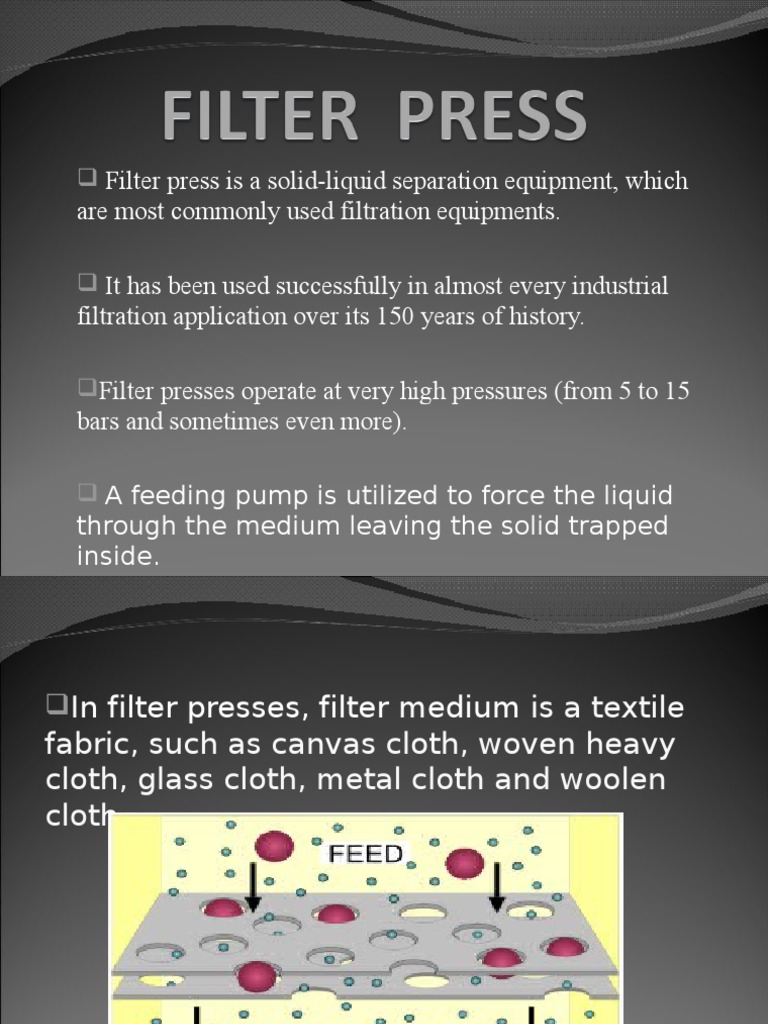 Filter Press | PDF | Filtration | Unit Operations