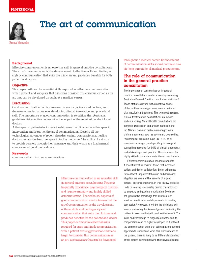 The art of communication.pdf | General Practitioner | Physician