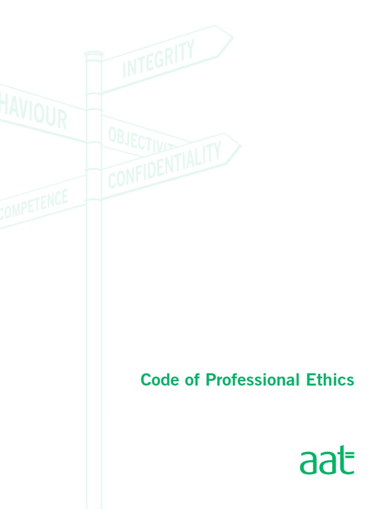 AAT Code of Professional Ethics 2014_0 | Confidentiality | Money ...