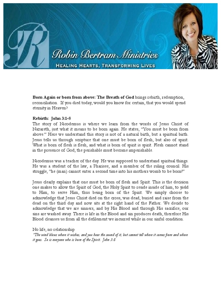 Born Again or Born From Above | PDF | Religion & Spirituality