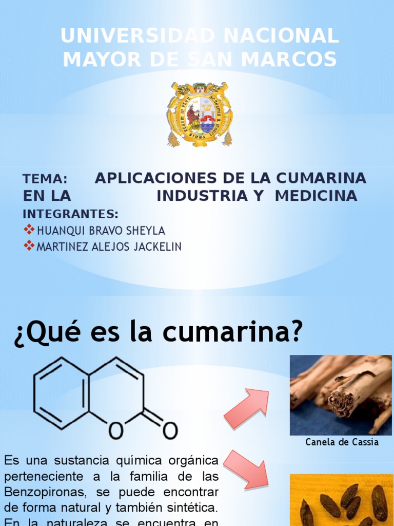 Cumarina (Exposicion Organica4) | PDF | Productos quimicos | Salud y ...