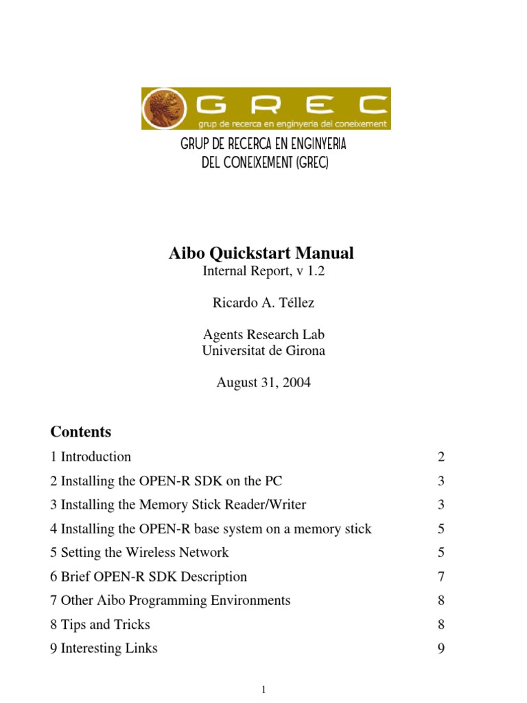 AIBO Quickstart | PDF | File Transfer Protocol | Wireless Lan