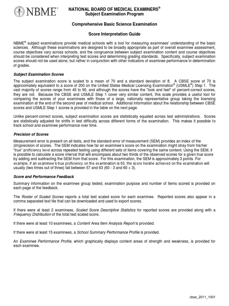 NBME Official Score charts.pdf | United States Medical Licensing ...
