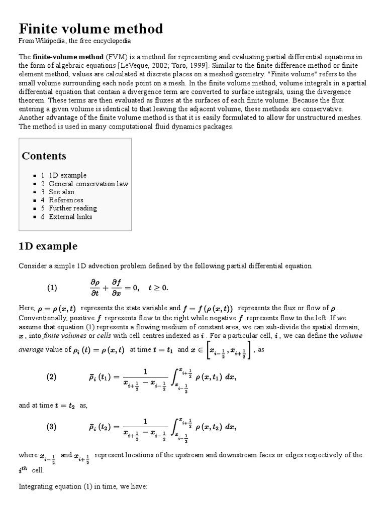Finite Volume Method | PDF | Computational Science | Mathematical Objects