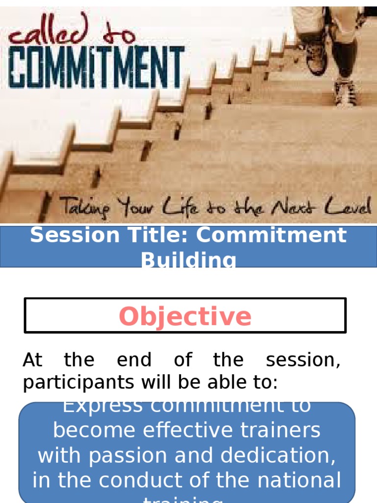 Commitment Building for Effective Training | PDF | Psychological Concepts