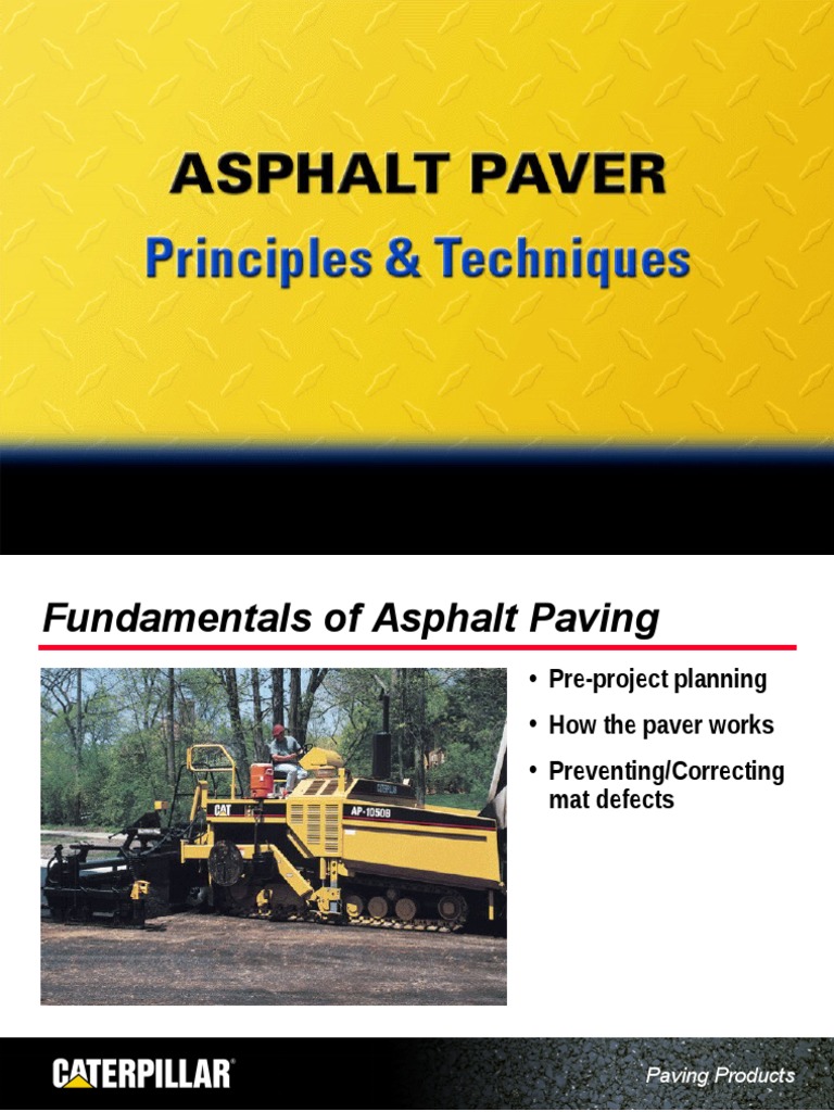 Asphalt Paver Techniques | PDF | Mechanical Engineering | Road Transport
